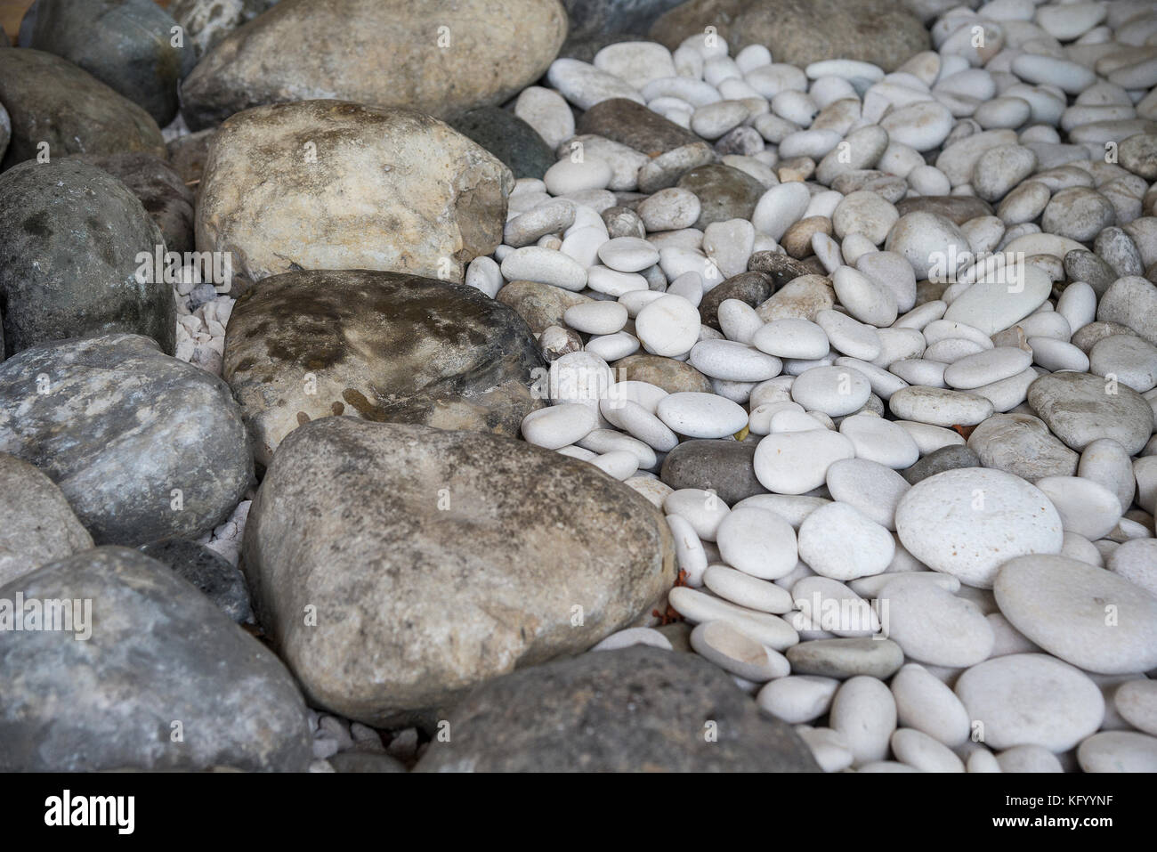 Decorative stones bigger and smaller one used in the garden Stock Photo ...