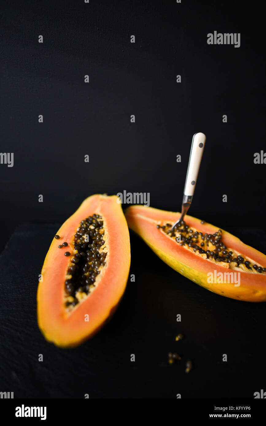 Papaya texture hi-res stock photography and images - Alamy