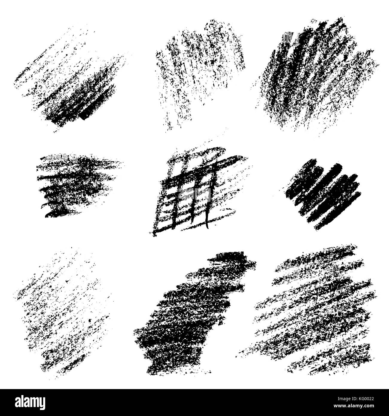 vector black monochrome chalk charcoal decorative stroke shading ...