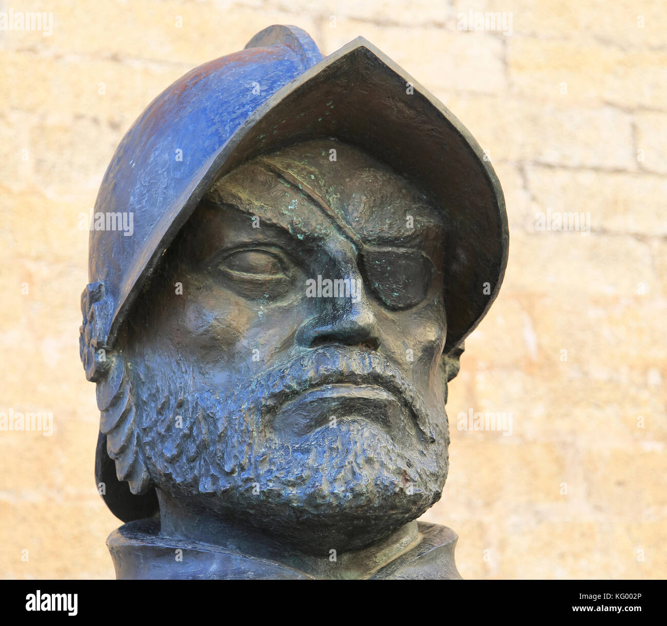 Bust sculpture Amazonian explorer Francisco de Orellana, 1511-1546 ...