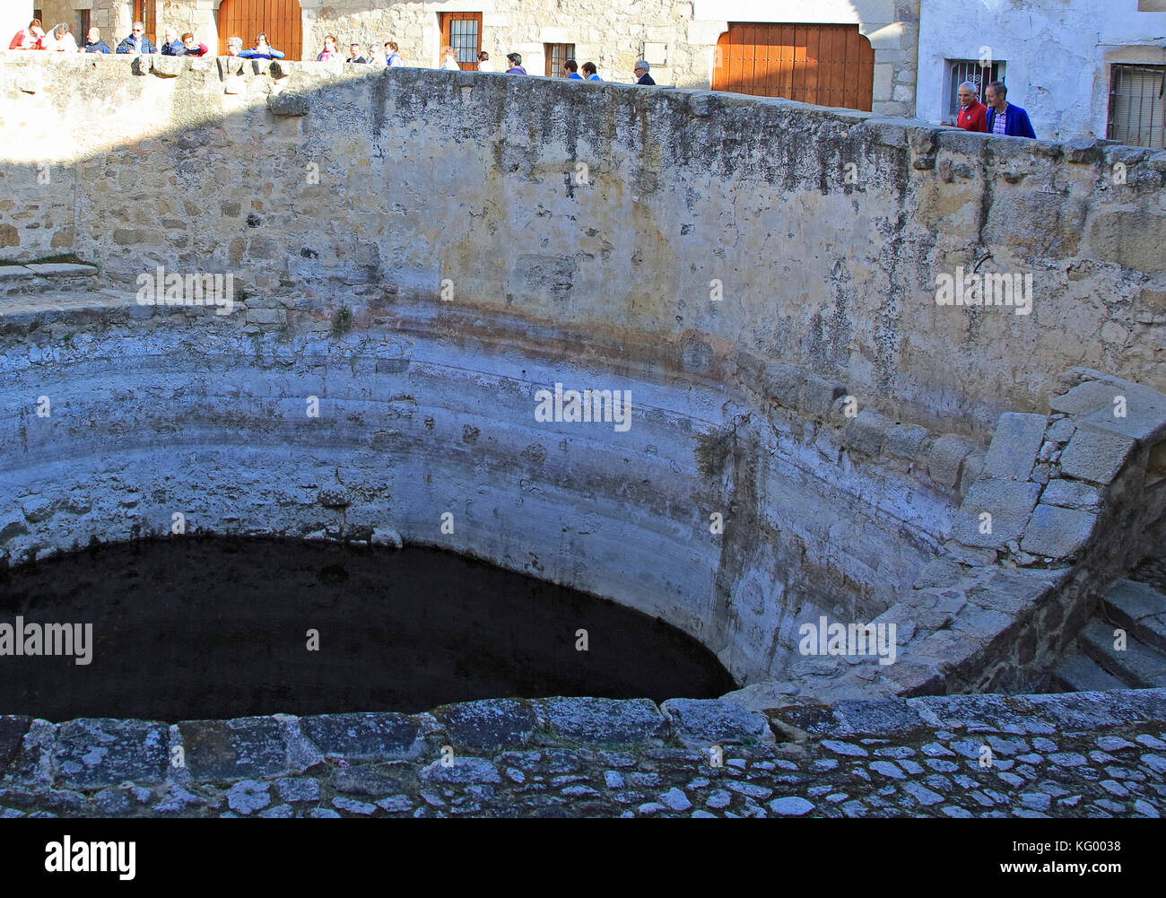 Water storage cistern in medieval town of Trujillo, Caceres province ...