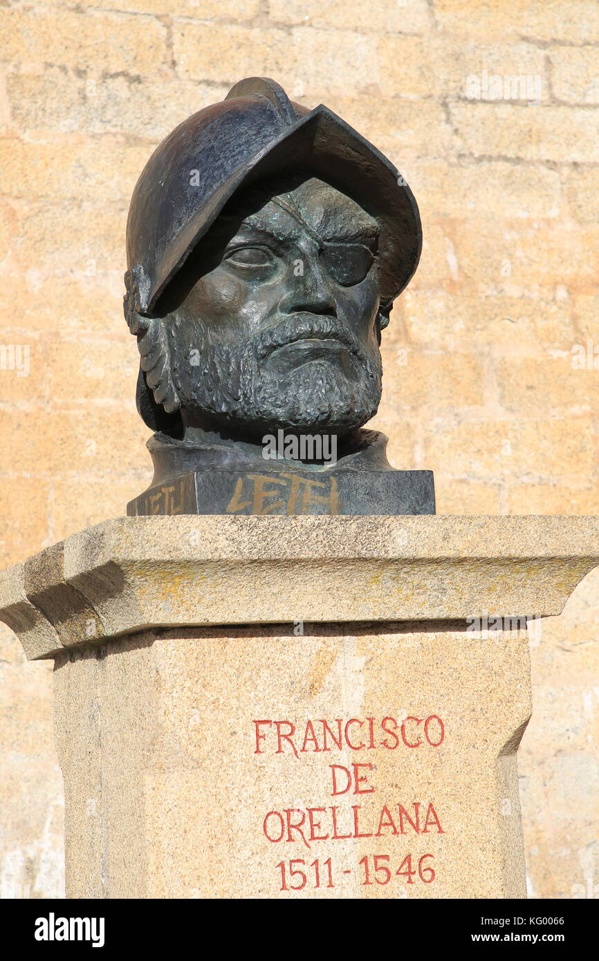 Bust sculpture Amazonian explorer Francisco de Orellana, 1511-1546 ...