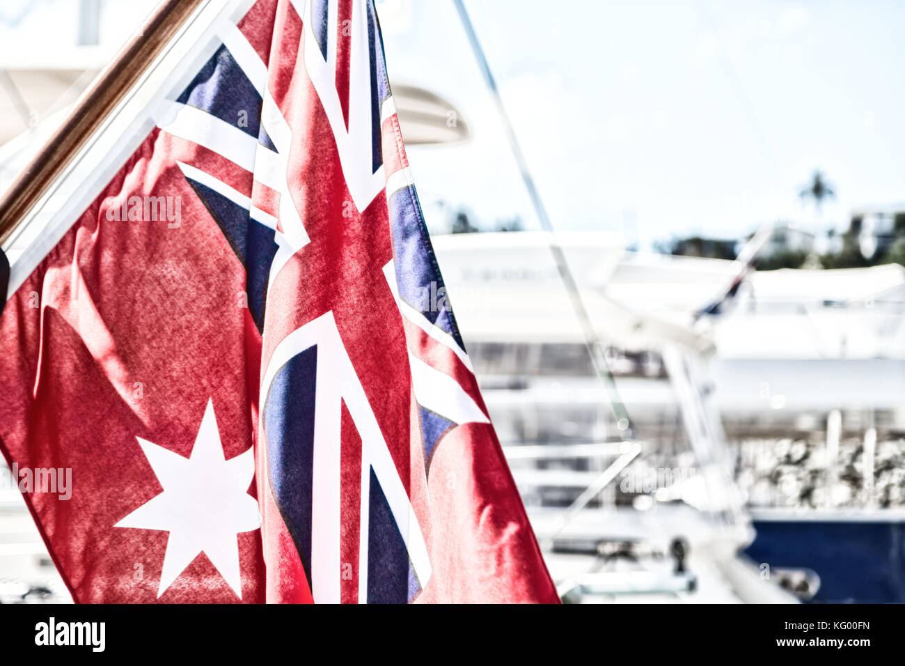 in australia the navy flag in the wind Stock Photo - Alamy