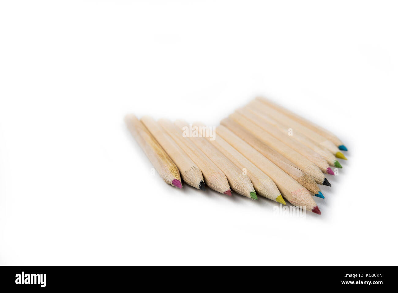 Back to school and classroom supplies with closeup on mix colored ...