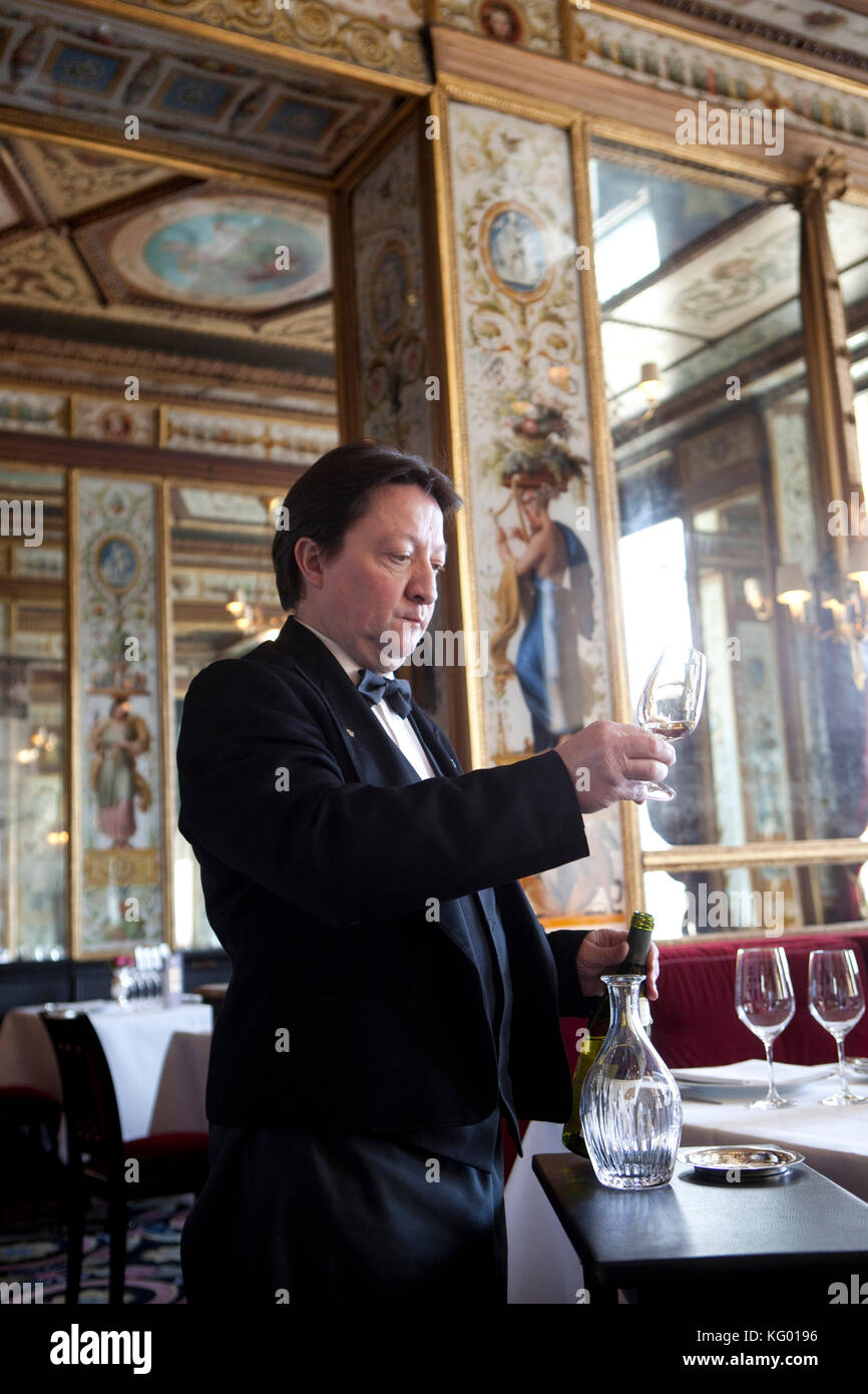 Portrait of Guy Martin chef at the restaurant Le grand Vefour in the ...