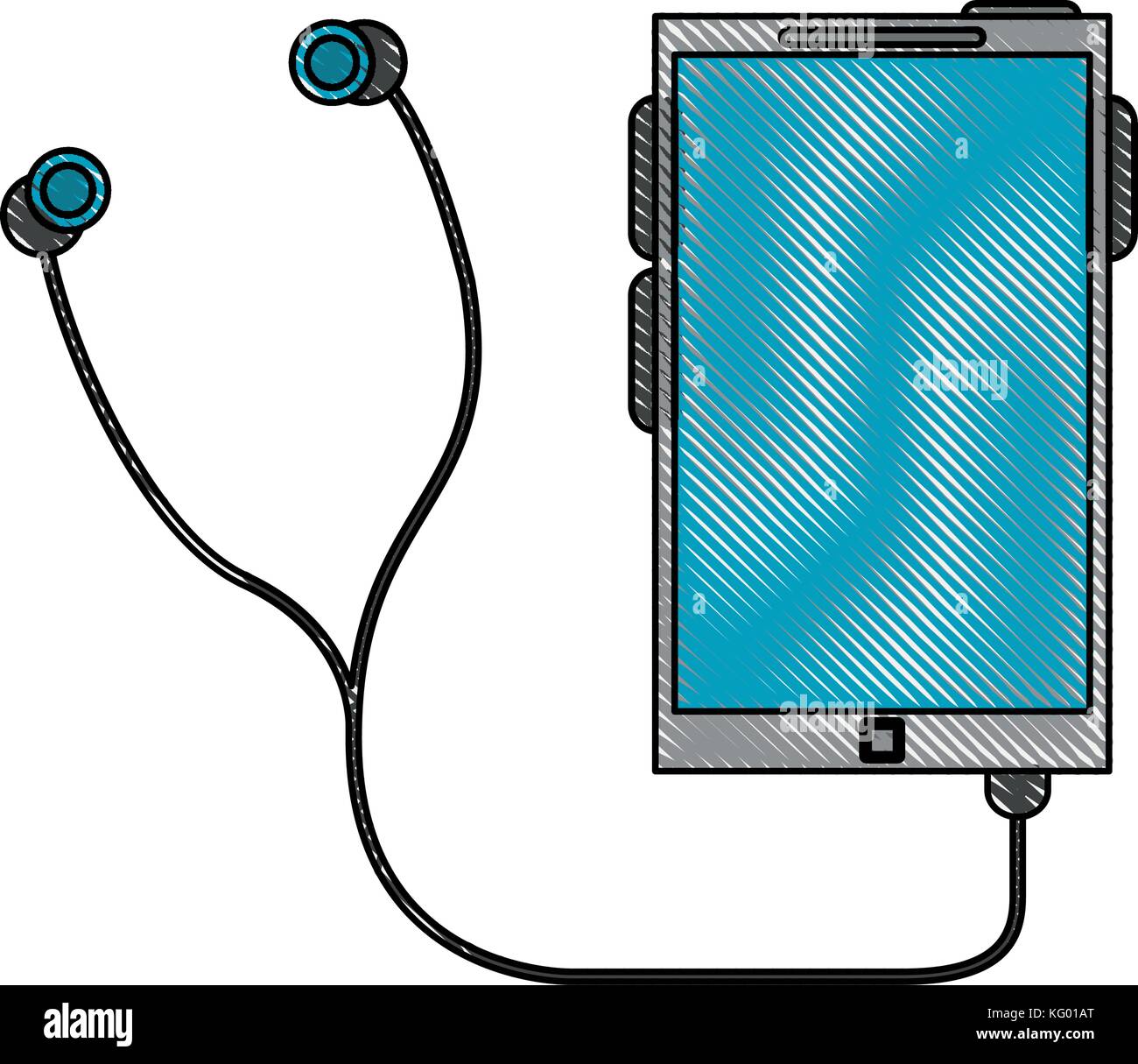 Smartphone earphones music Stock Vector Image & Art - Alamy
