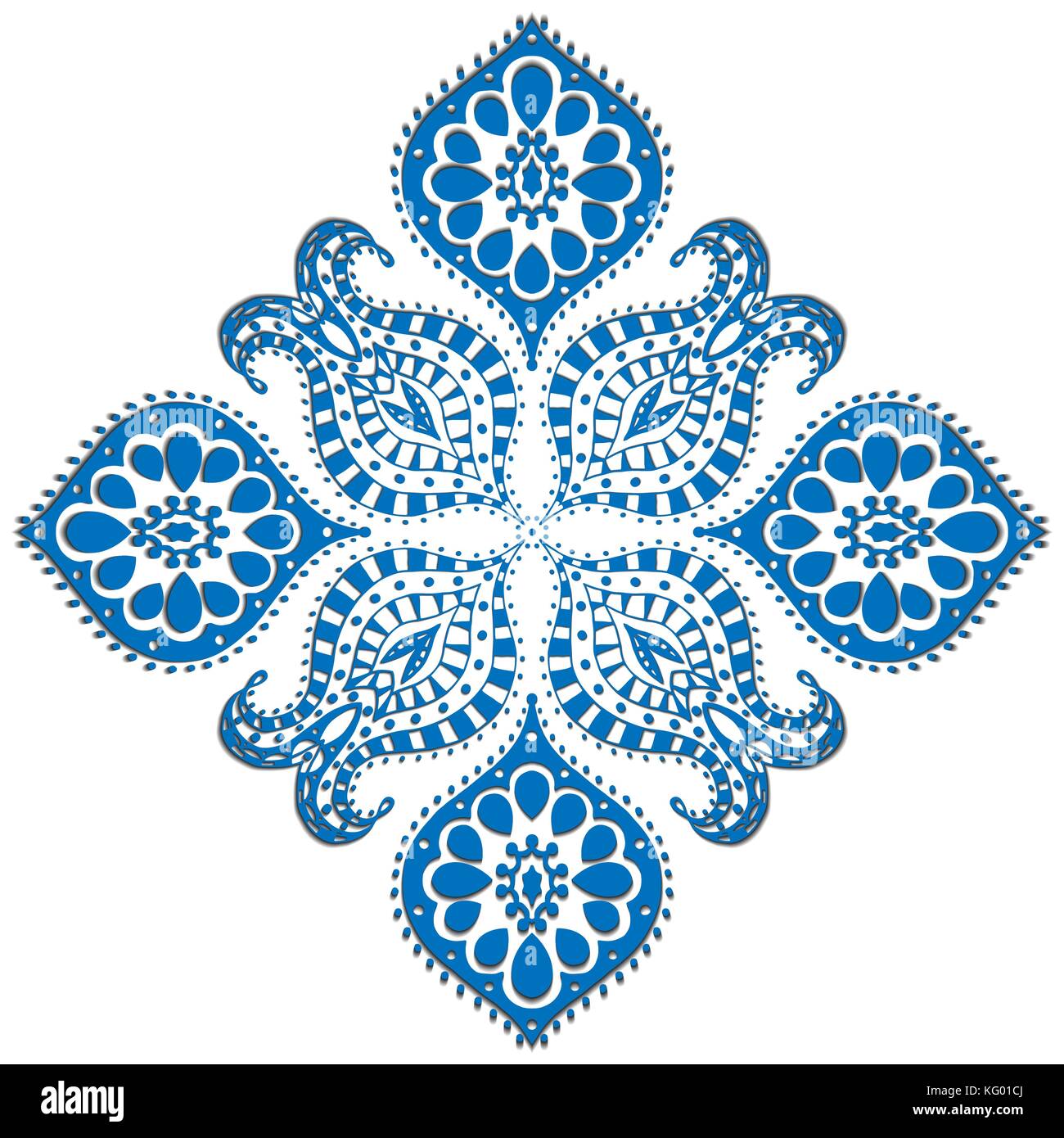 Rosette ornament. Isolated on white. Vector Illustration Stock Vector ...