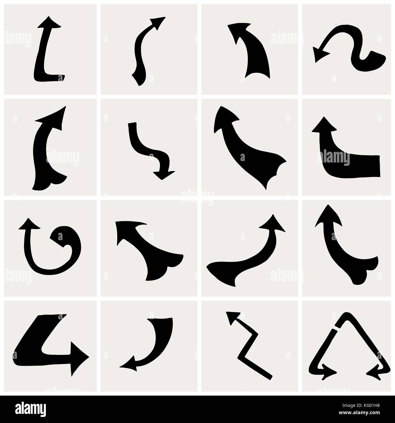 Set of black arrows. Vector illustration. Isolated Stock Vector Image ...