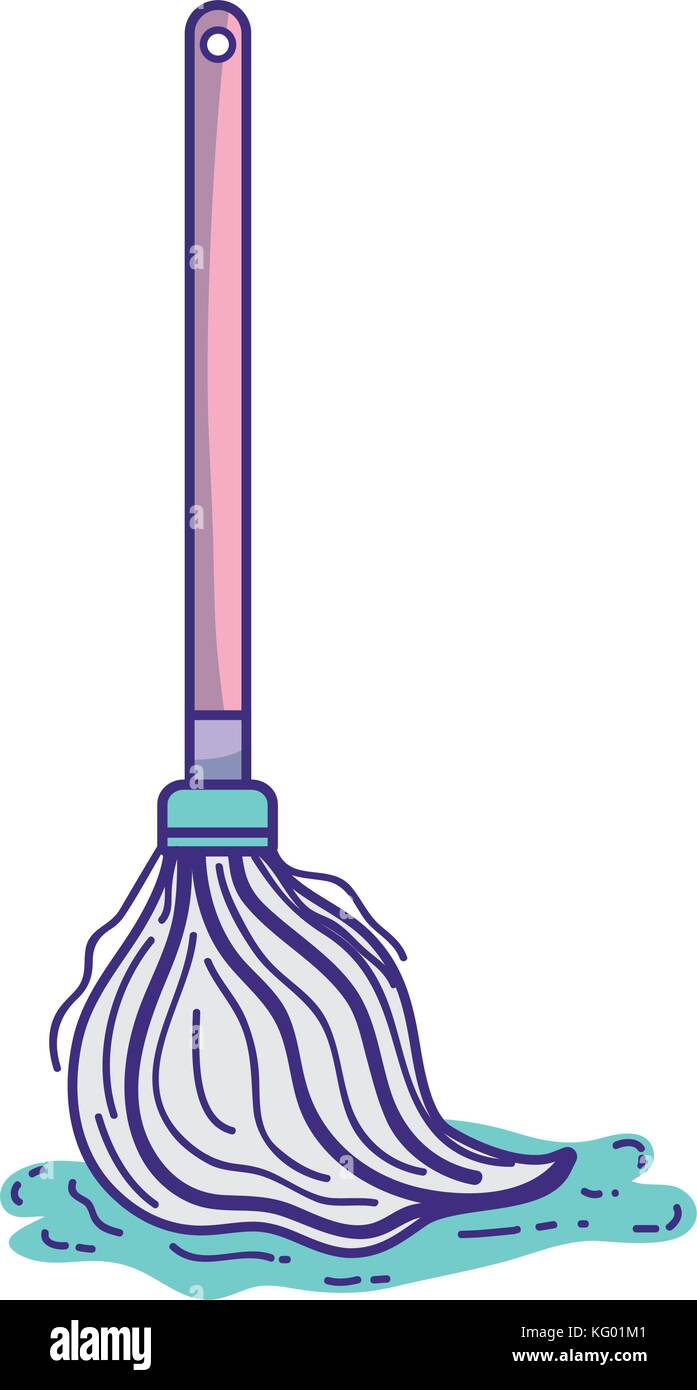 Mopping The Floor Stock Vector Images - Alamy