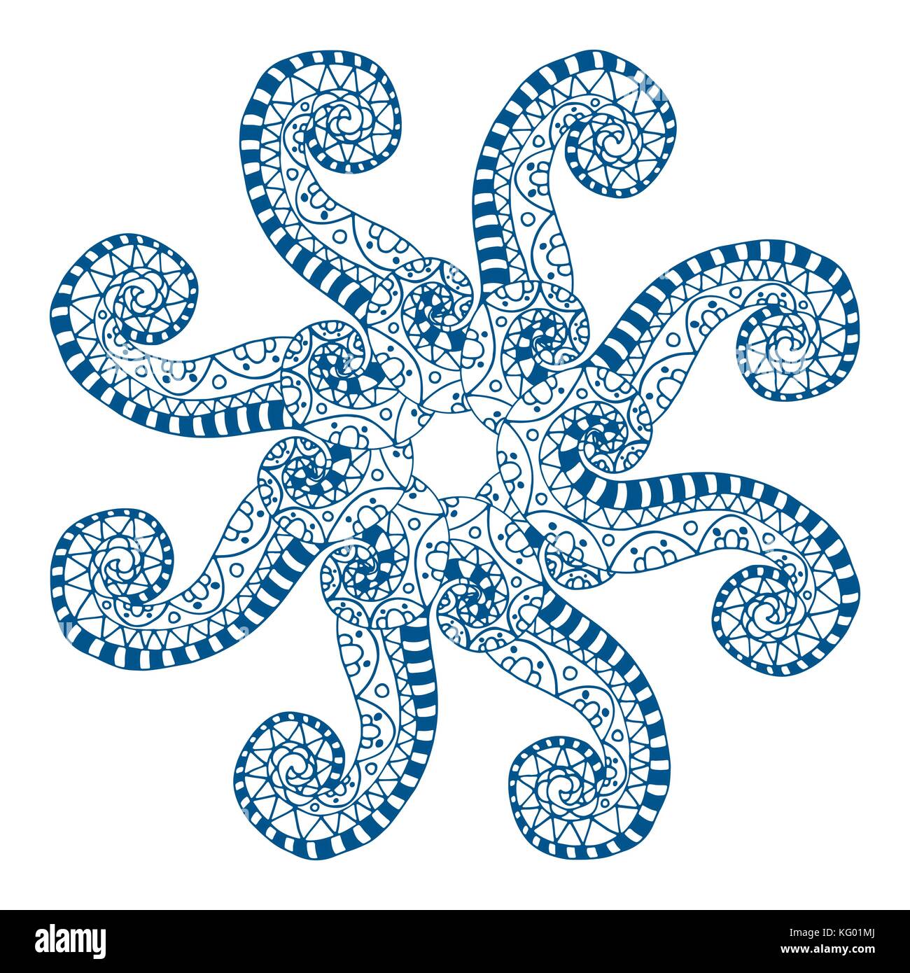 Rosette ornament. Isolated on white. Vector Illustration Stock Vector ...