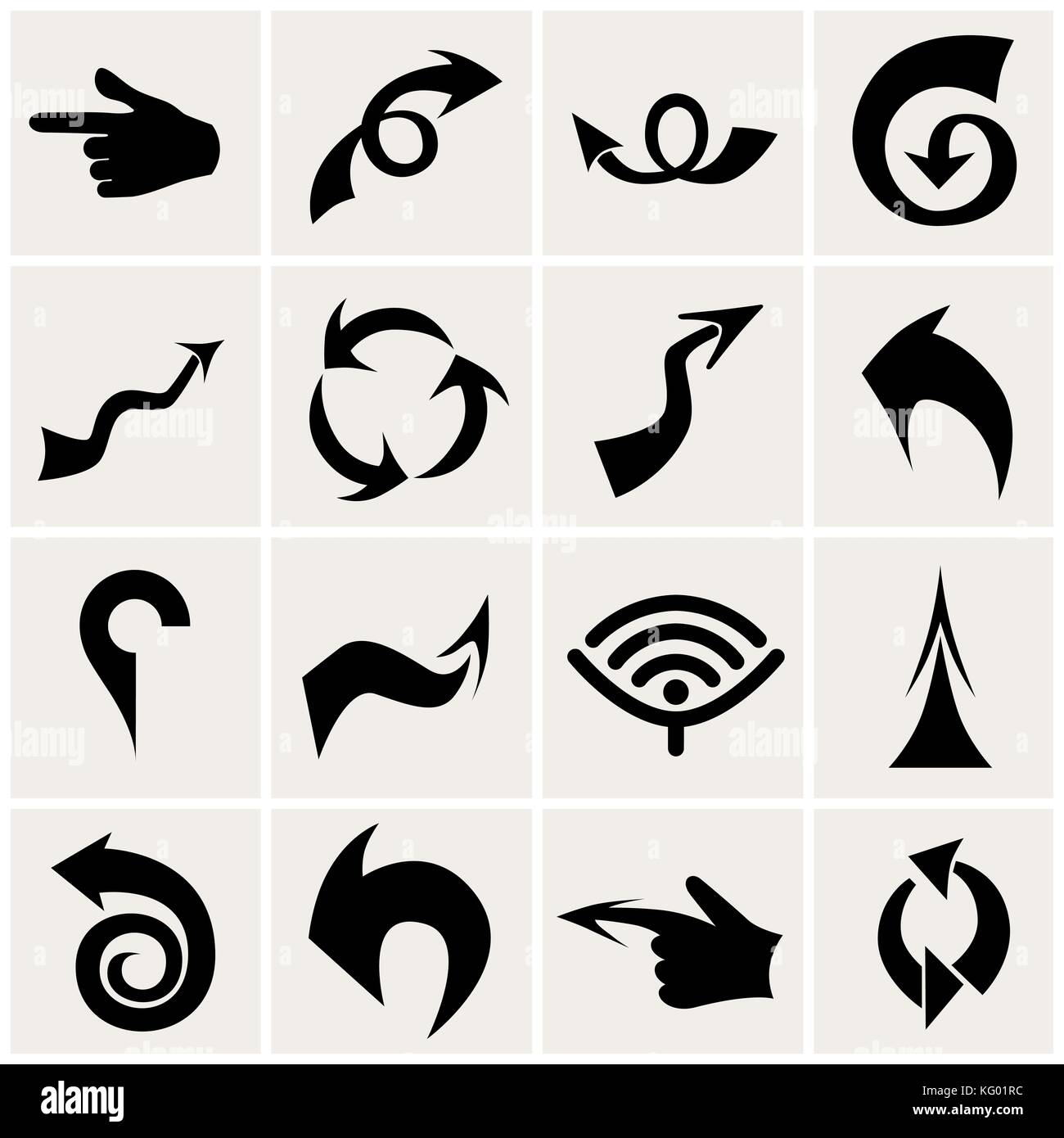 Set of Arrows signs. Vector illustration. Isolated Stock Vector Image ...