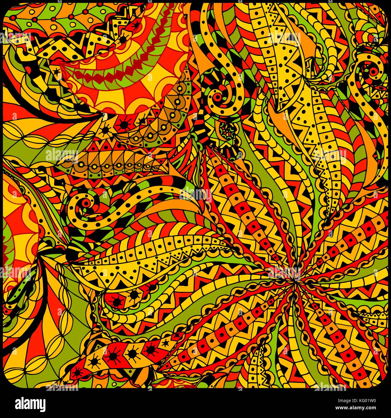 Abstract ethnic pattern cards set. Vector illustration Stock Vector ...