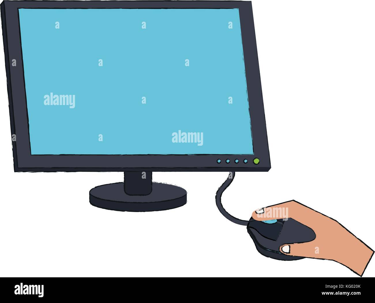 Computer monitor and mouse Stock Vector Image & Art - Alamy