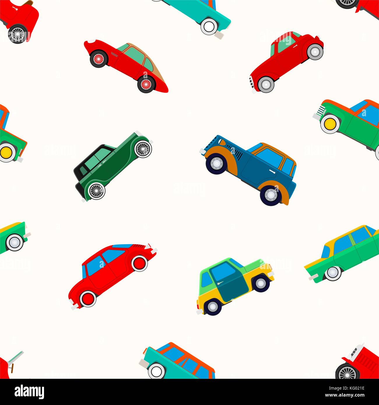 Seamless wallpaper of set vintage cars. Vector illustration Stock ...