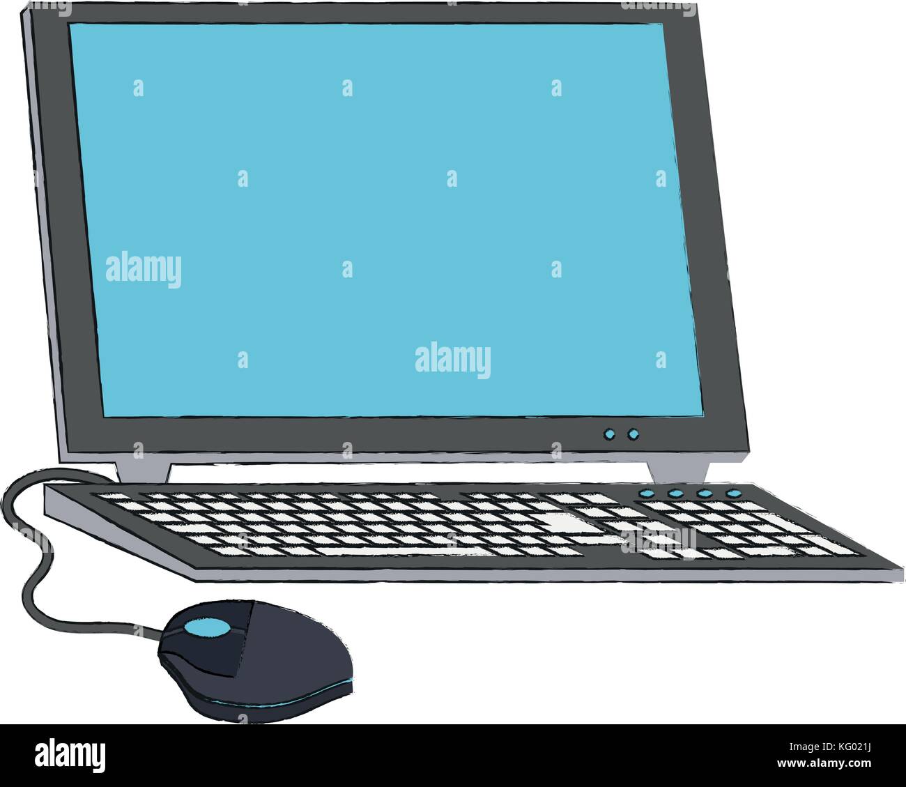 Computer with keyboard Stock Vector Image & Art - Alamy