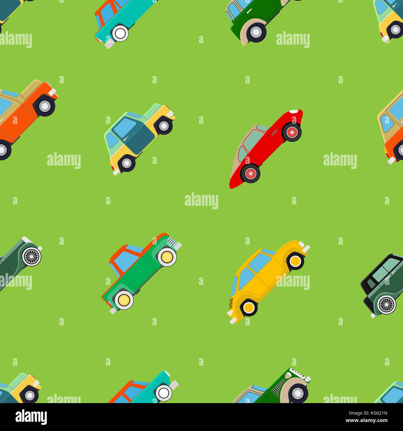 Seamless wallpaper of set vintage cars. Vector illustration Stock ...