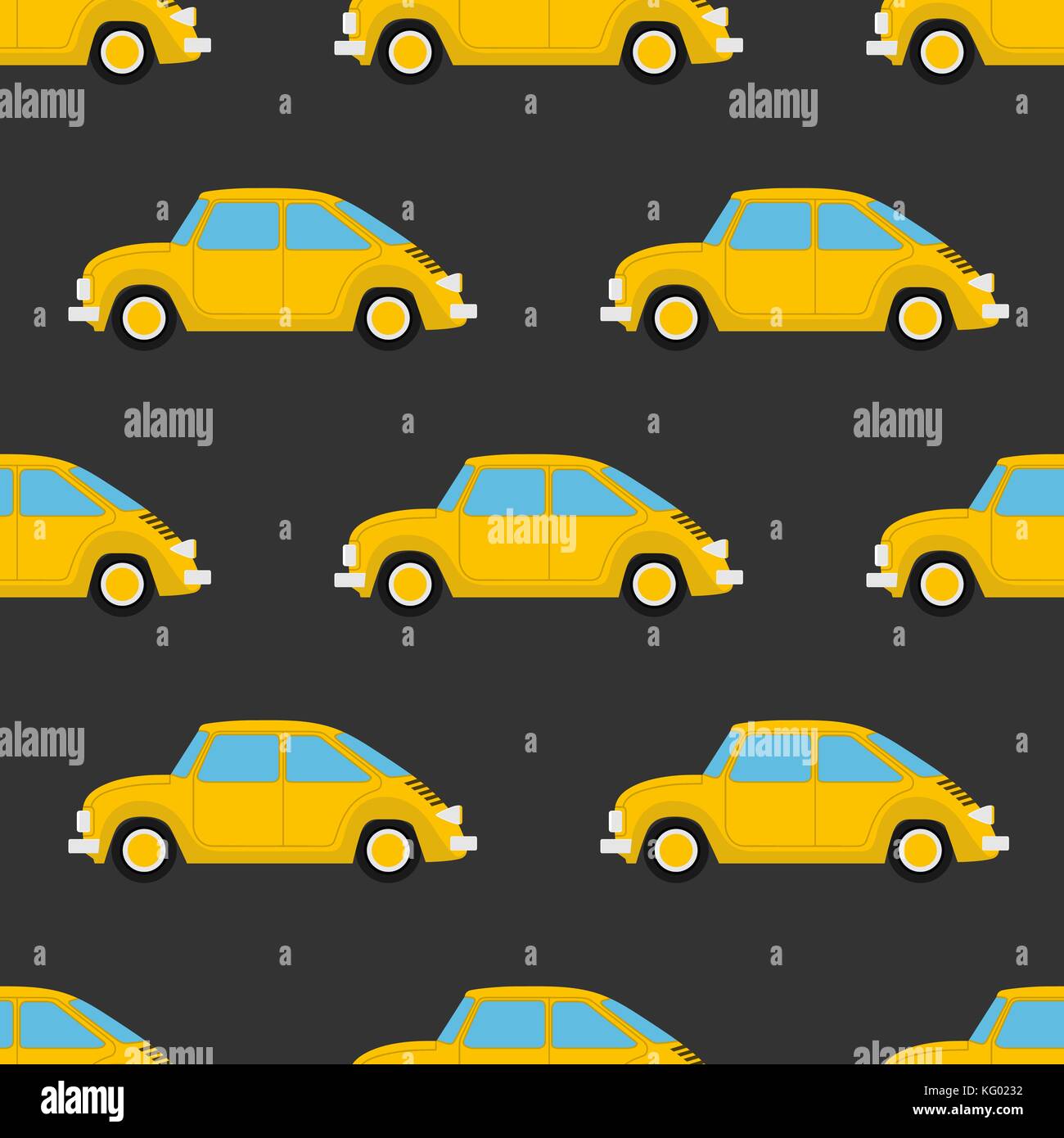 Seamles cute car pattern. Wallpaper background. vector illustration ...