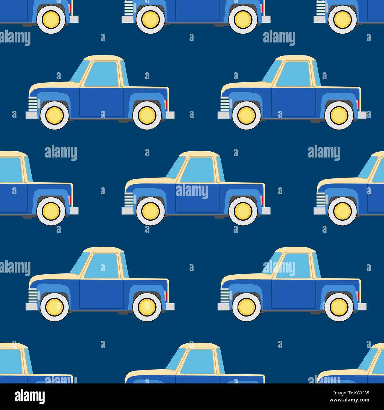 Seamles cute car pattern. Wallpaper background. vector illustration ...