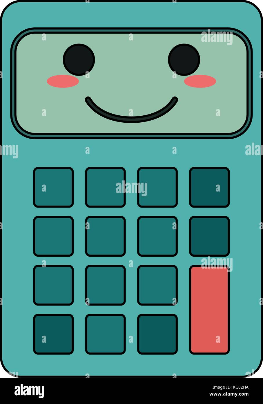 calculator happy cartoon character icon image Stock Vector Image & Art ...