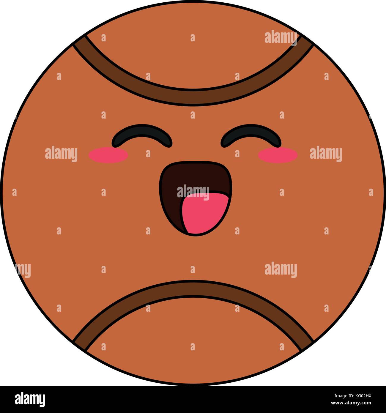 basketball ball happy character cartoon icon image Stock Vector Image ...