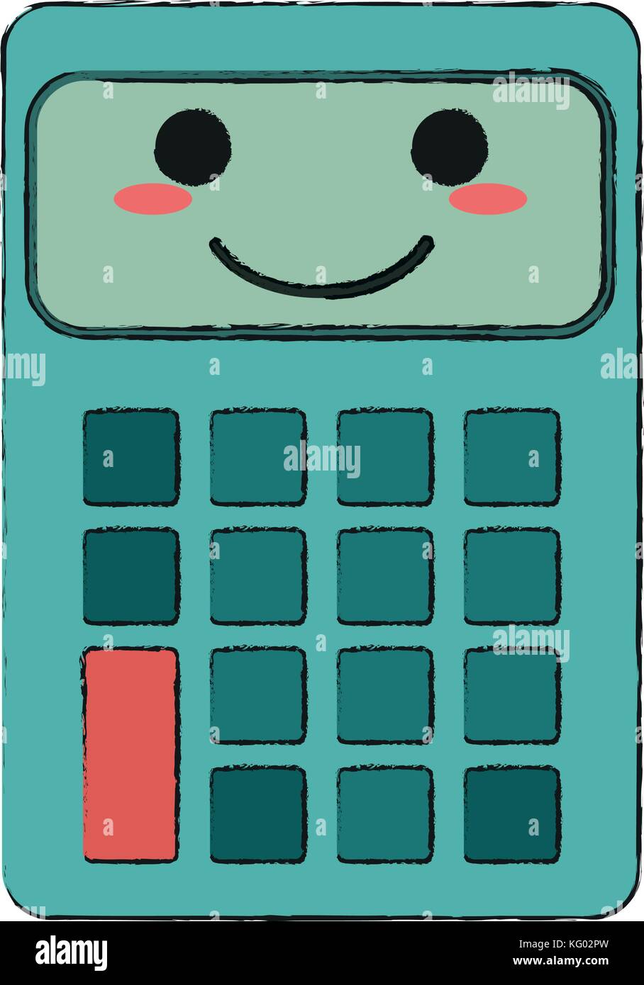 calculator happy cartoon character icon image Stock Vector Image & Art ...
