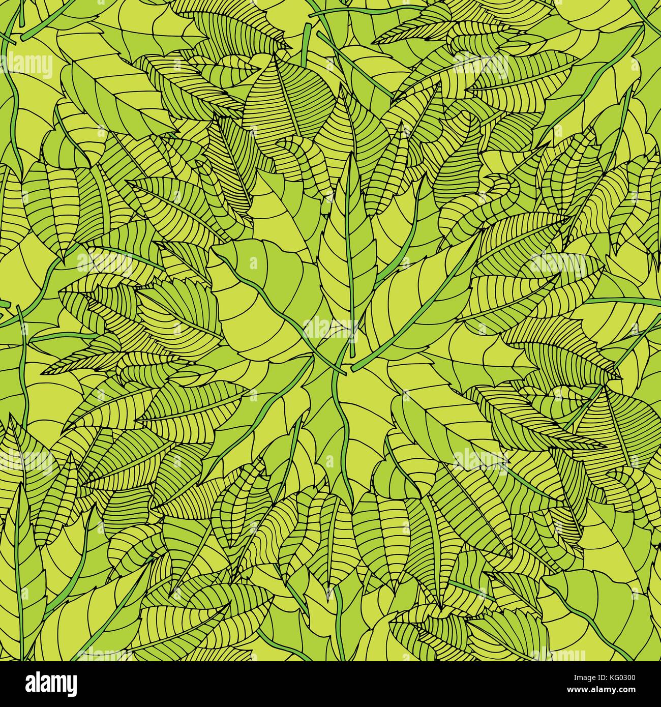 Beautiful Seamless leaf background pattern. Vector illustration Stock Vector Image & Art - Alamy