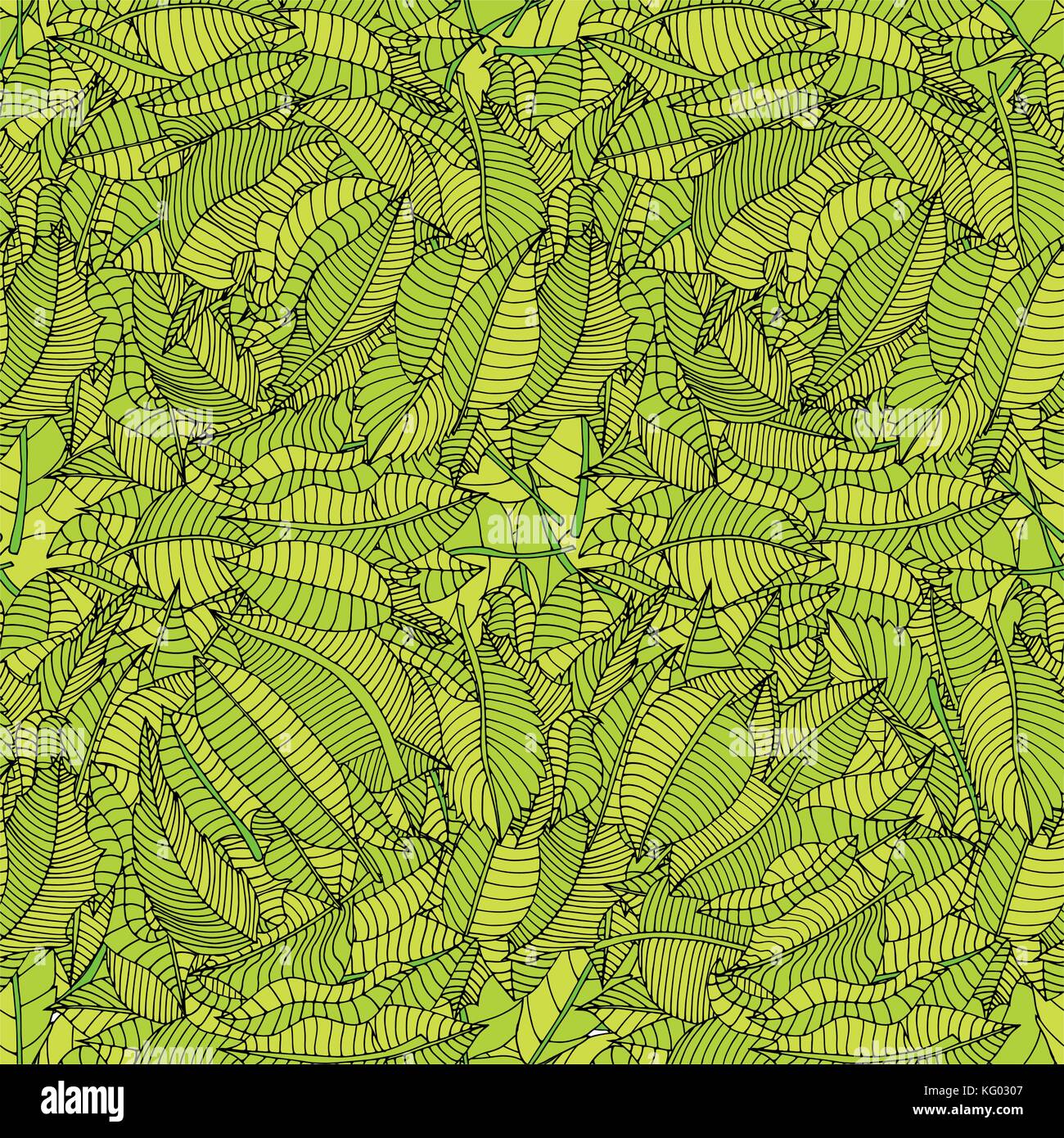 Beautiful Seamless leaf background pattern. Vector illustration Stock ...