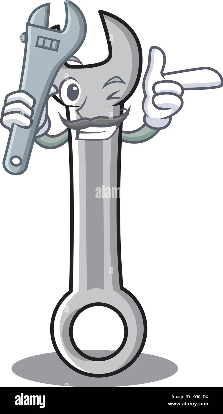 Mechanic spanner character cartoon style Stock Vector Image & Art - Alamy