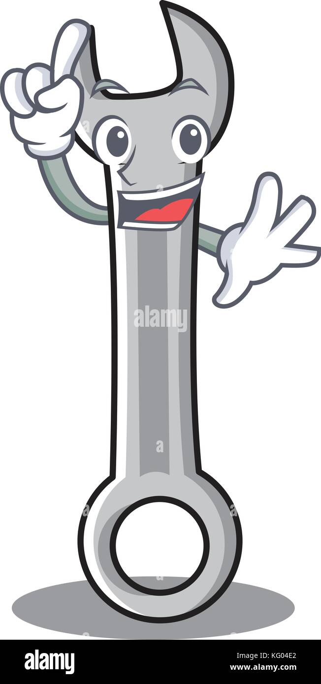 Finger Finger spanner character cartoon style Stock Vector Image & Art ...