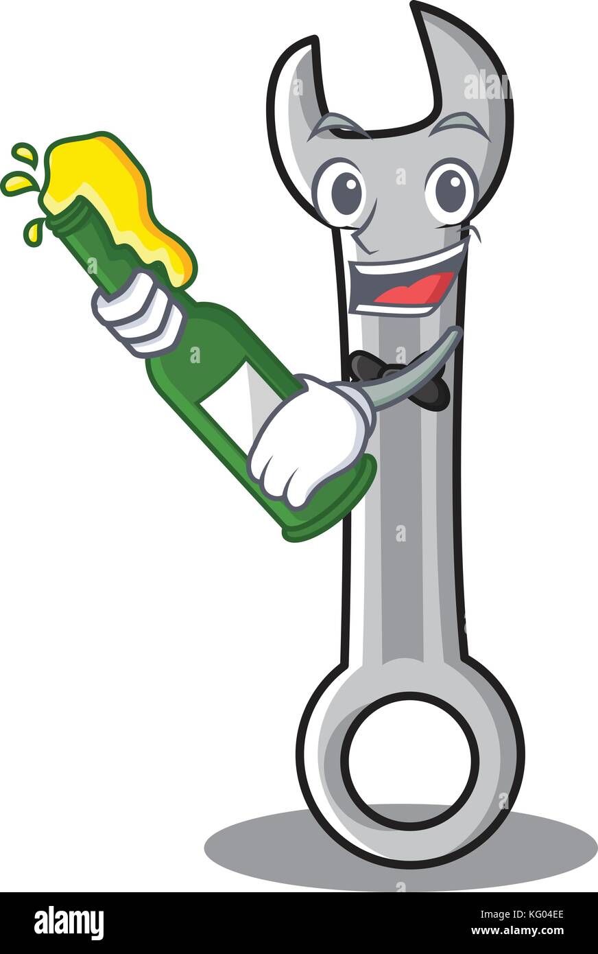 With beer spanner character cartoon style Stock Vector Image & Art - Alamy