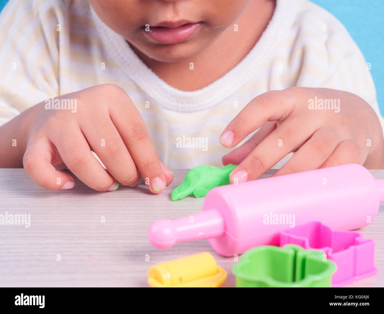 closeup of child play modeling clay Stock Photo - Alamy