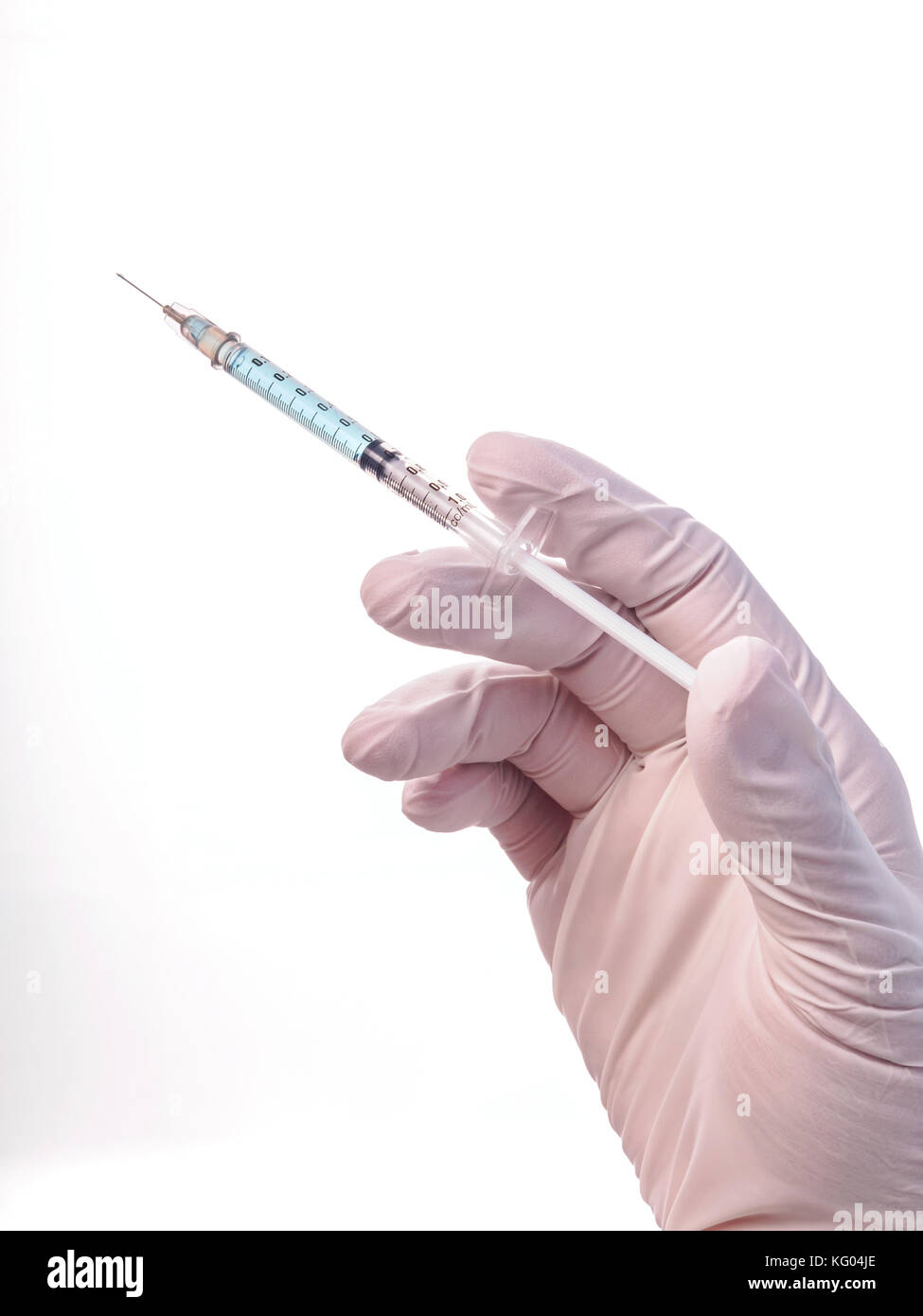 male hand with syringe isolated on white background Stock Photo - Alamy