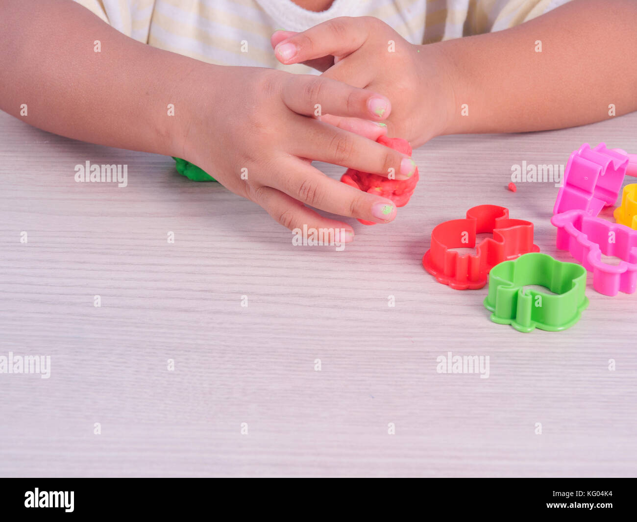 closeup of child play modeling clay Stock Photo - Alamy