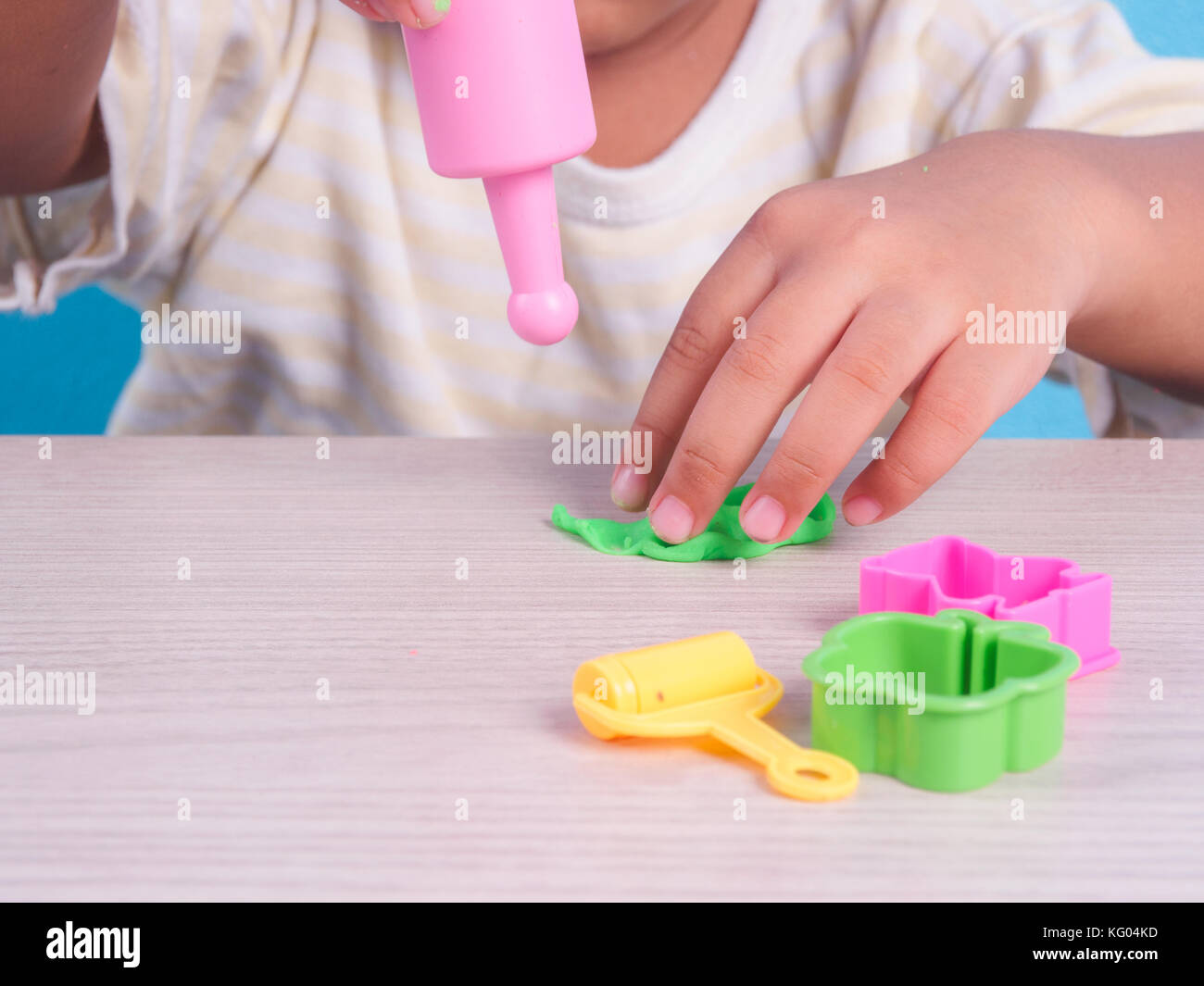 closeup of child play modeling clay Stock Photo - Alamy