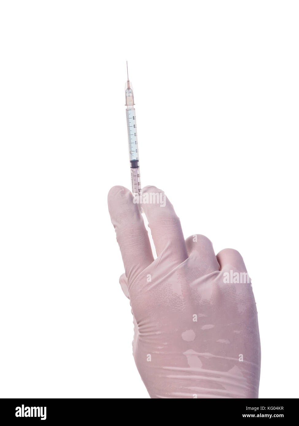 male hand with syringe isolated on white background Stock Photo - Alamy