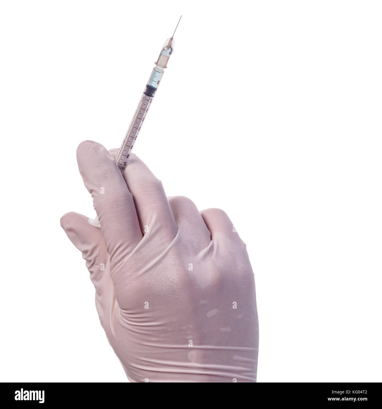 male hand with syringe isolated on white background Stock Photo - Alamy