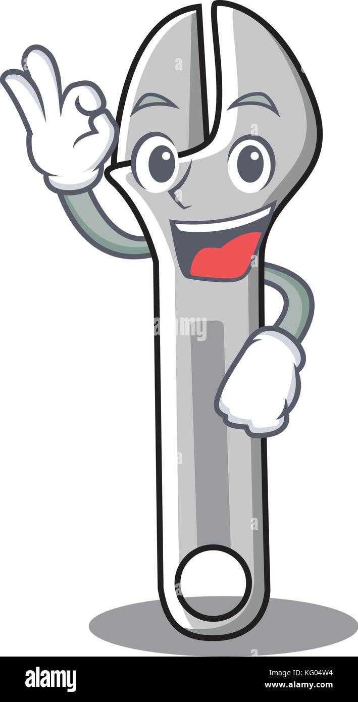 Okay wrench character cartoon style Stock Vector Image & Art - Alamy