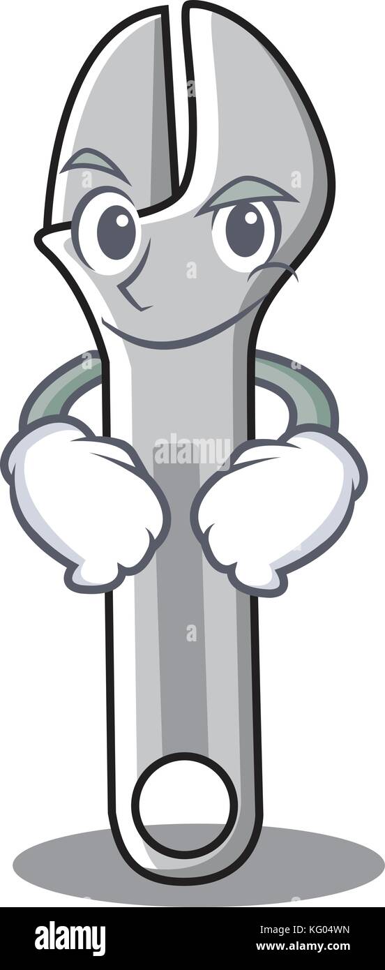 Smirking wrench character cartoon style Stock Vector Image & Art - Alamy
