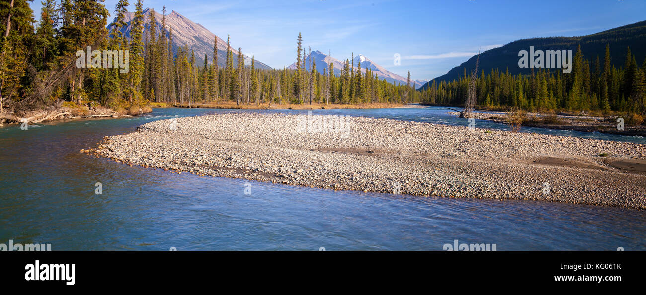 The Bow River in Banff, Alberta Canada Stock Photo - Alamy