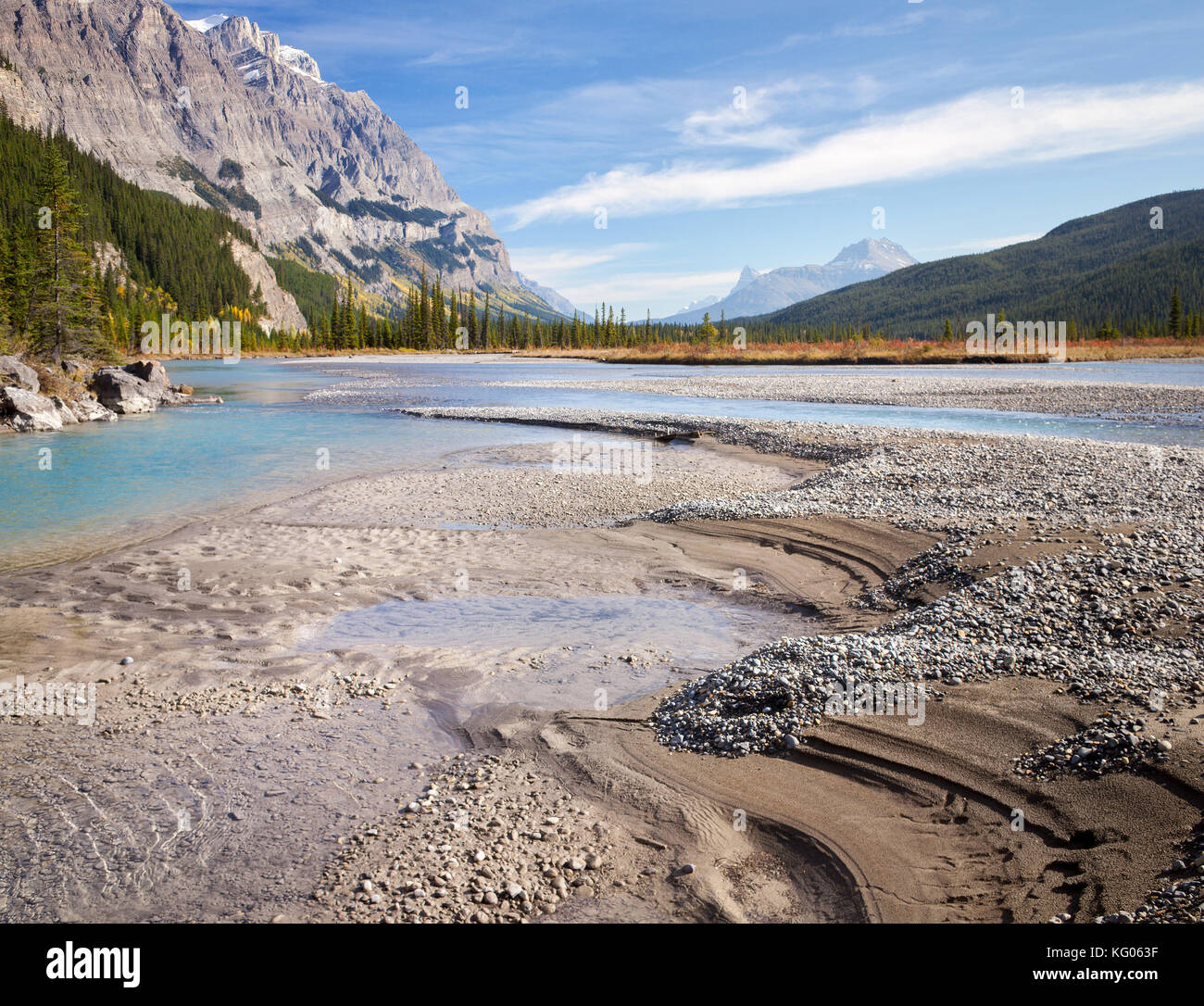The Bow River in Banff, Alberta Canada Stock Photo - Alamy