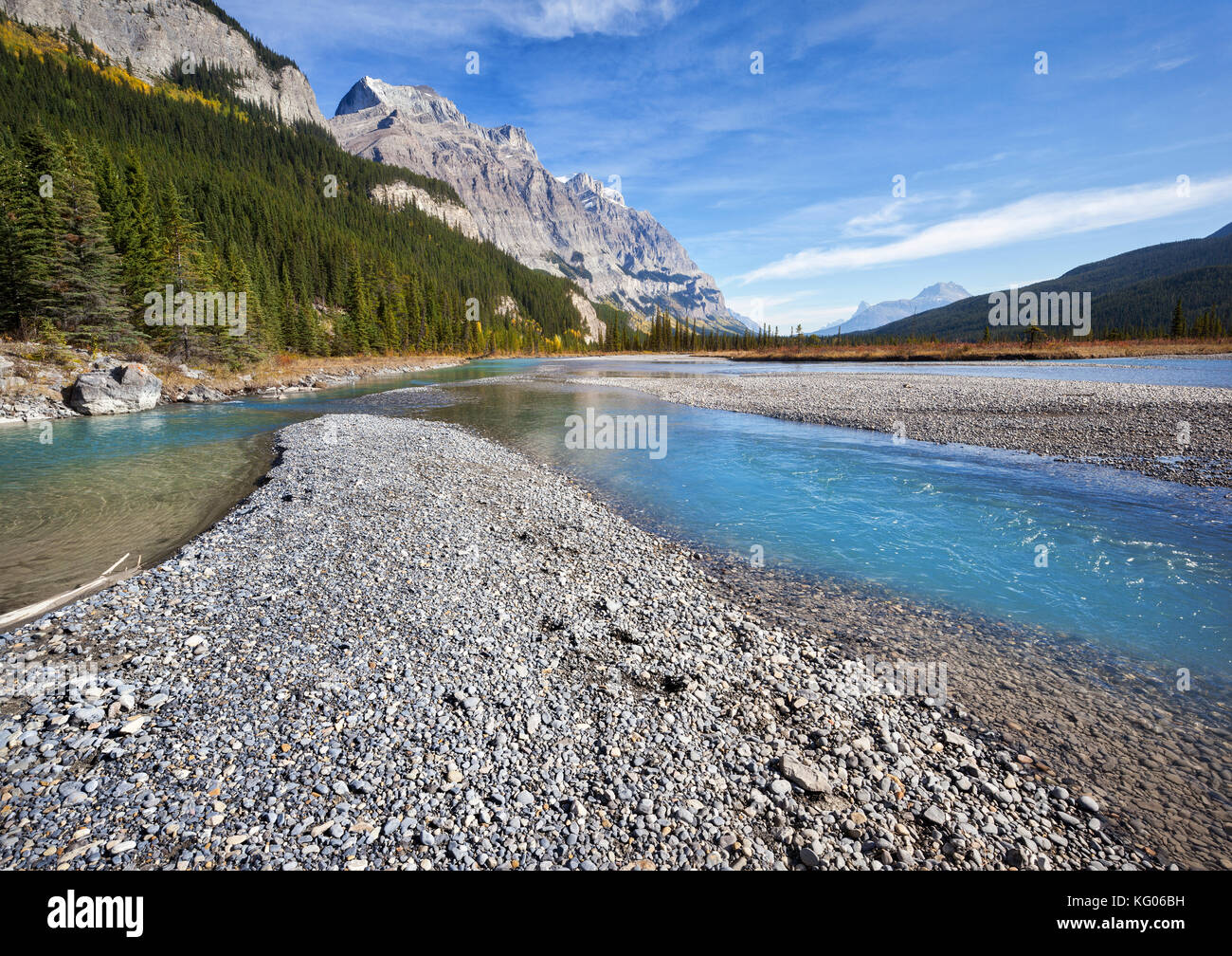 The Bow River in Banff, Alberta Canada Stock Photo - Alamy