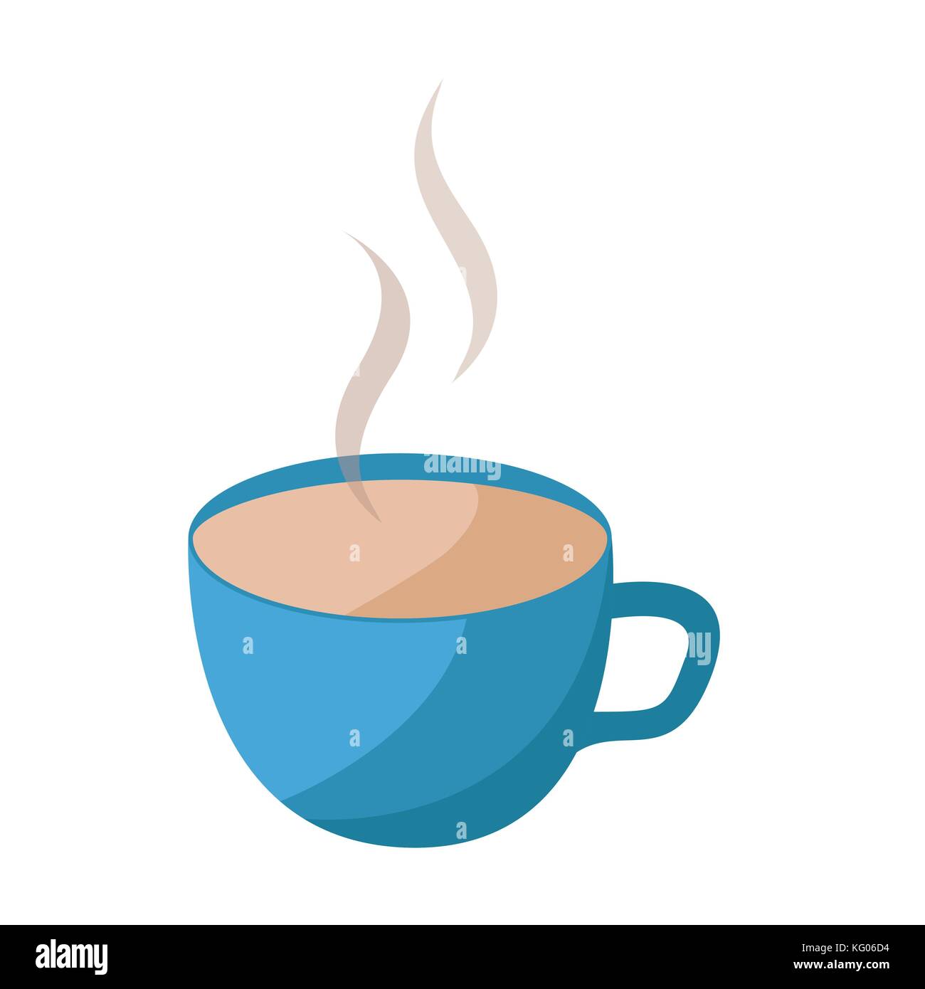 Illustration of blue cup of coffee Stock Vector Image & Art - Alamy