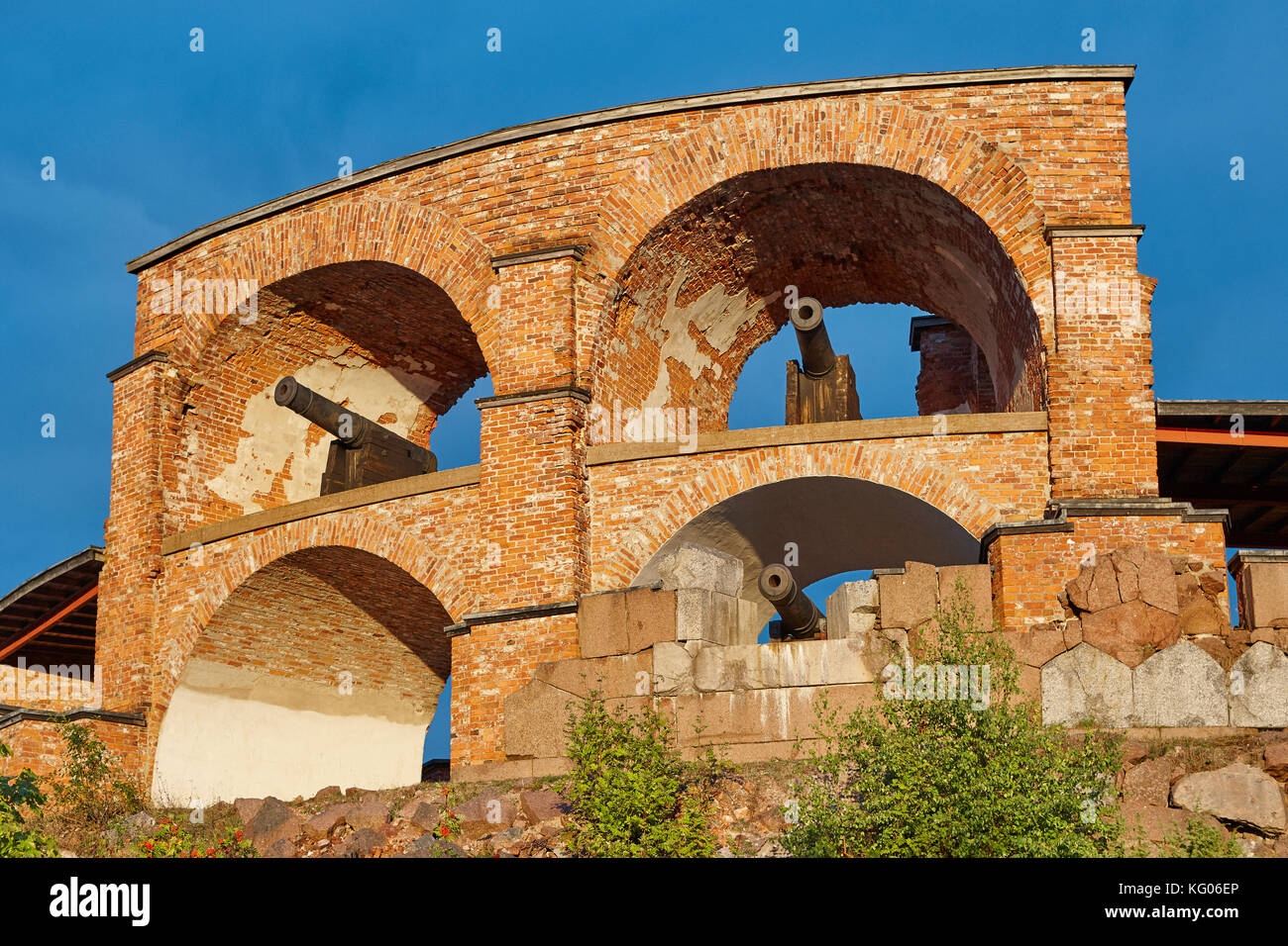 Historical fortified site of Bomarsund, Aland islands. Finland war ...