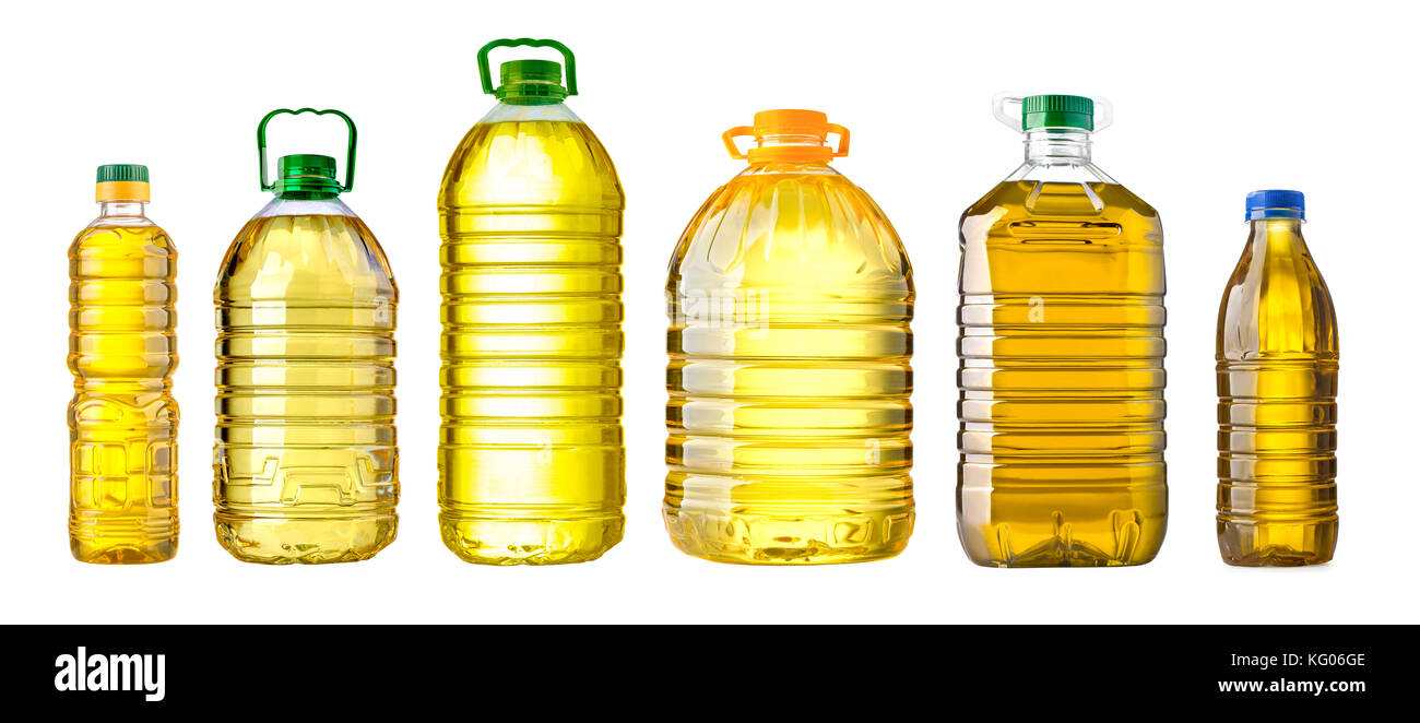 bottle oil plastic big on white background Stock Photo - Alamy