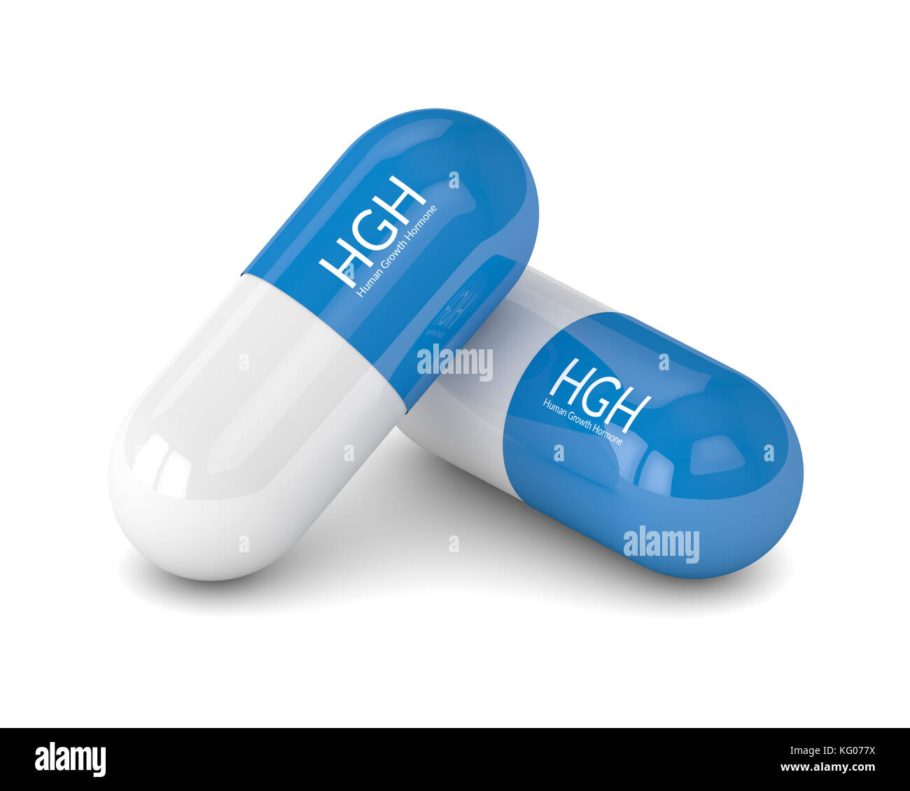 3d render of HGH pills isolated over white background Stock Photo - Alamy