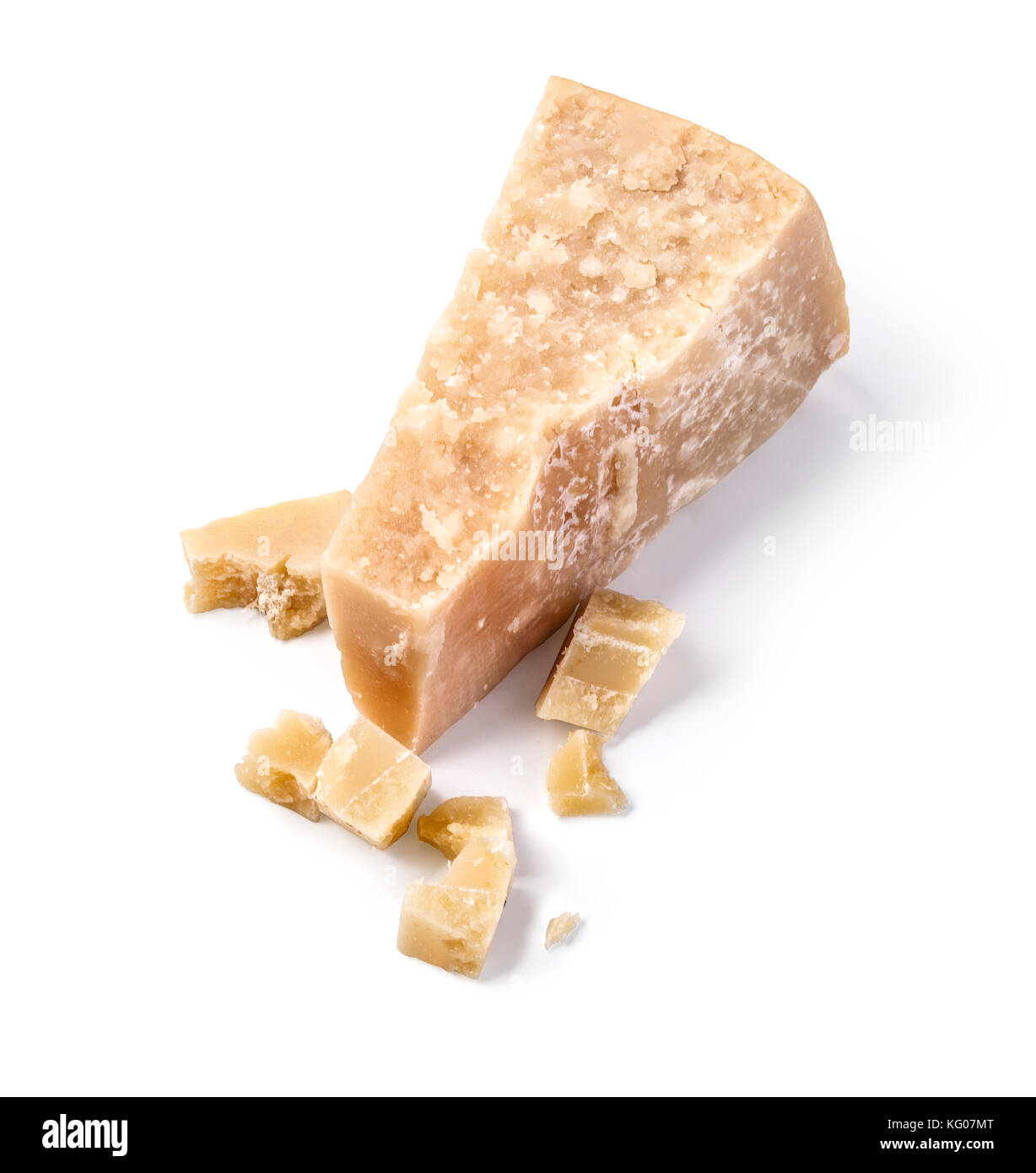 parmesan cheese on white background with clipping path Stock Photo - Alamy