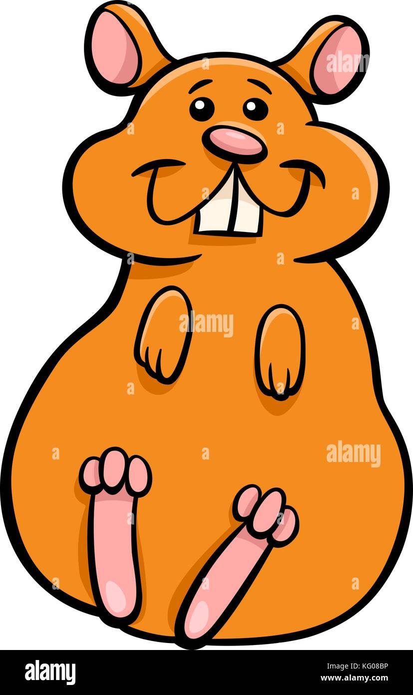 Cartoon illustration funny hamster animal hi-res stock photography and ...