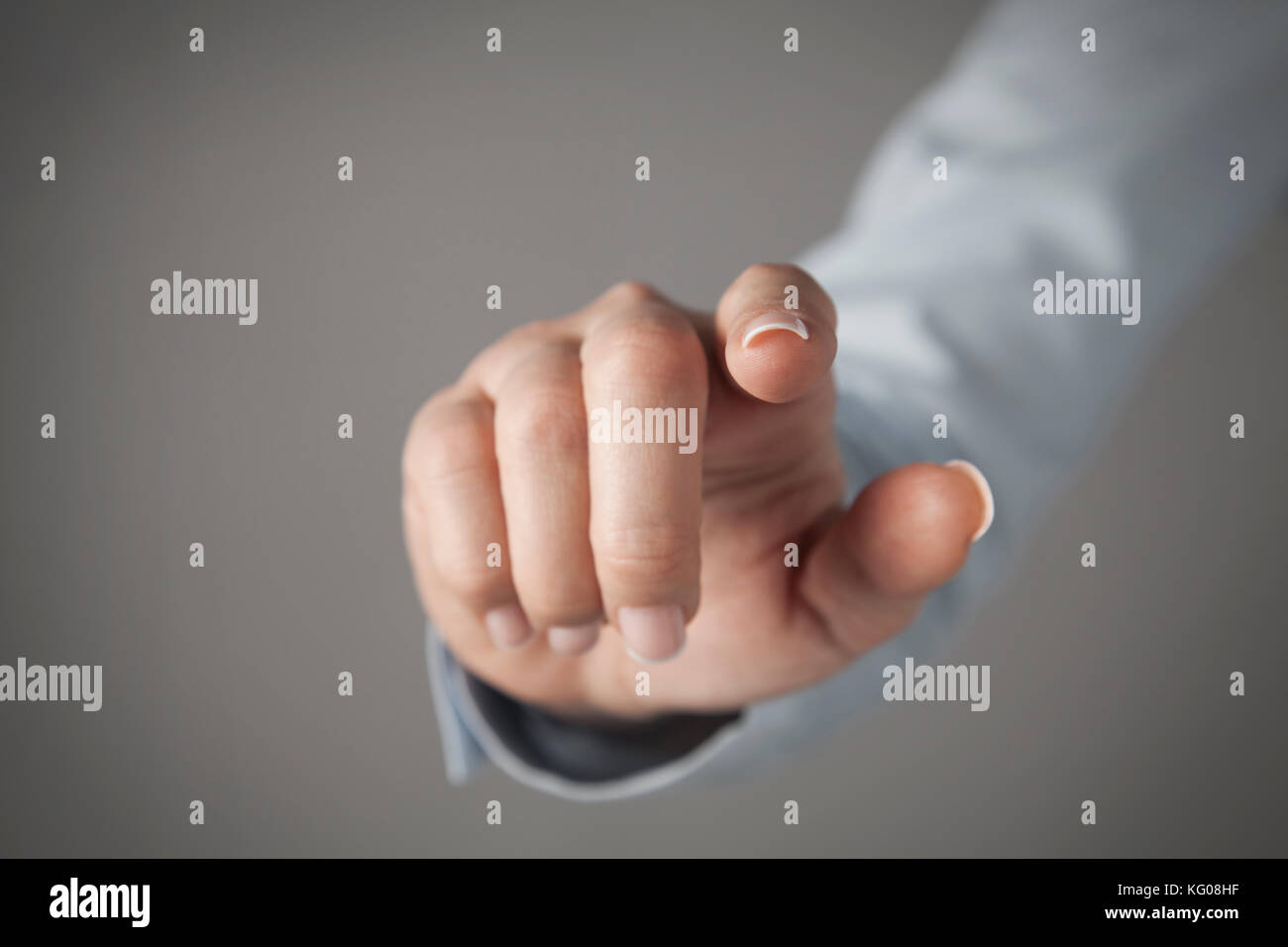 Businesswoman in front of visual touch screen Stock Photo - Alamy