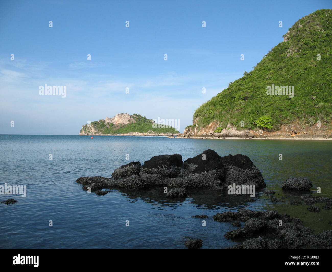 beautiful rock on sea beach Stock Photo - Alamy