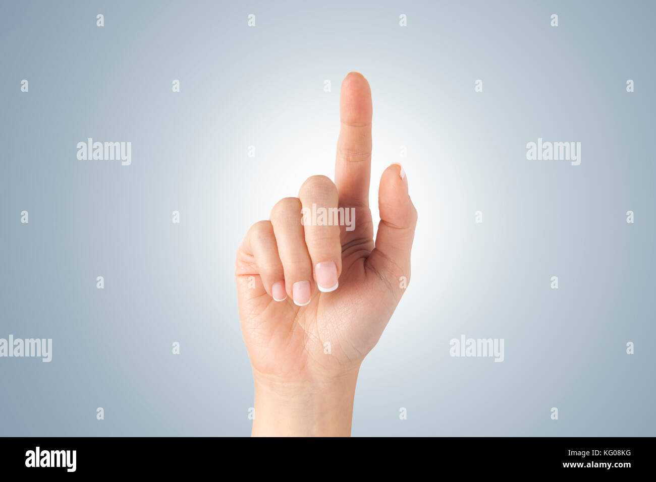 Businesswoman in front of visual touch screen Stock Photo - Alamy